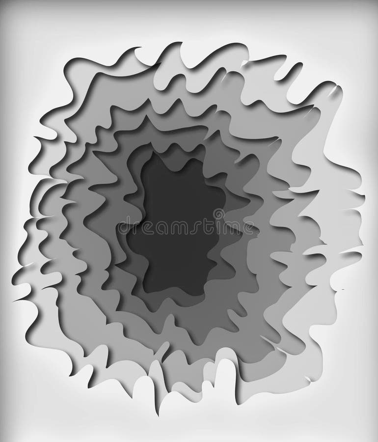 Depth Effect with Grey Background Stock Illustration - Illustration of ...