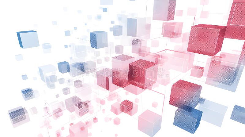 Depth Effect Using Overlapping Transparent Squares Stock Illustration ...