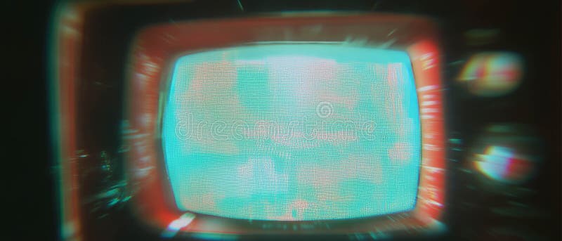 Depth of Field with CRT Screen Texture and Blurred Background Captured ...
