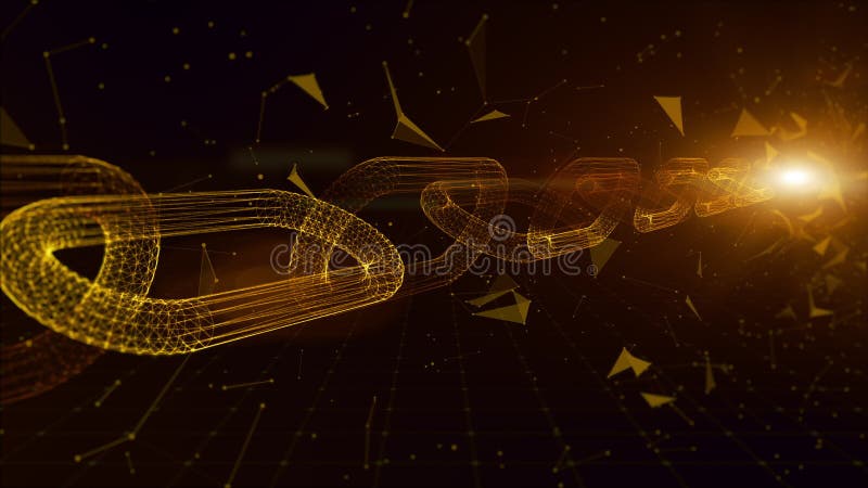 Depth of Field, Network Chain Links Connections, Crypto Currency ...