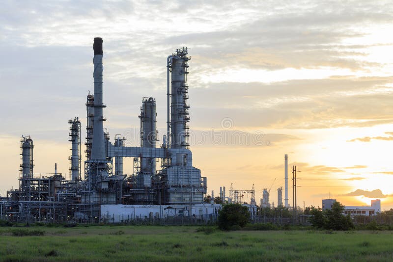 Oil Refinery with Steam stock photo. Image of environment - 1942436