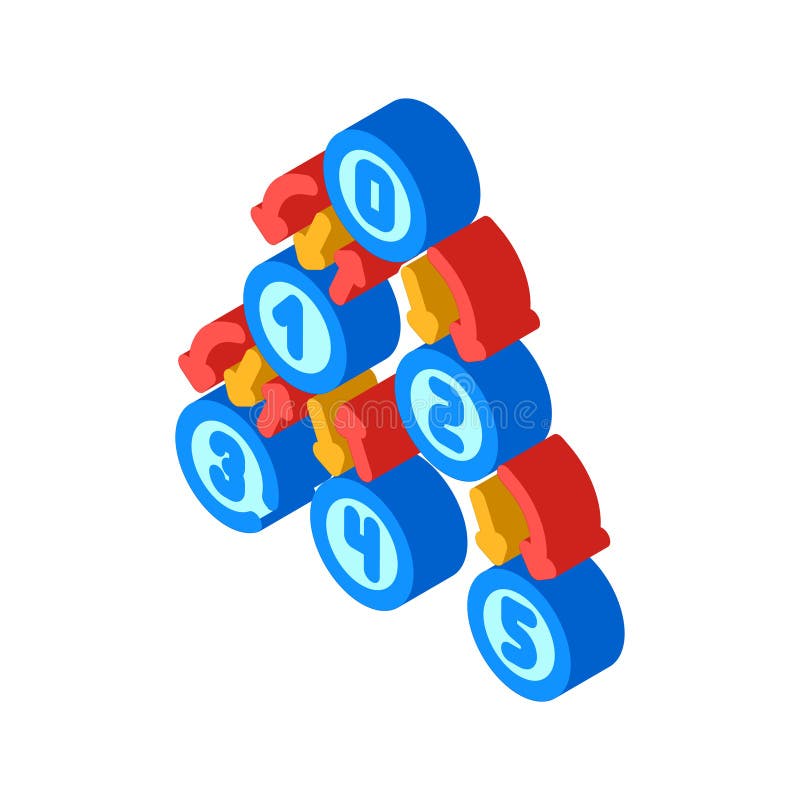 Depth First Search Dfs Isometric Icon Vector Illustration Stock Vector ...