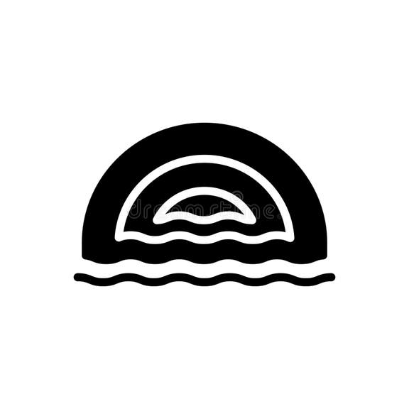 Black Solid Icon for Depth, Profundity and Deepness Stock Vector ...