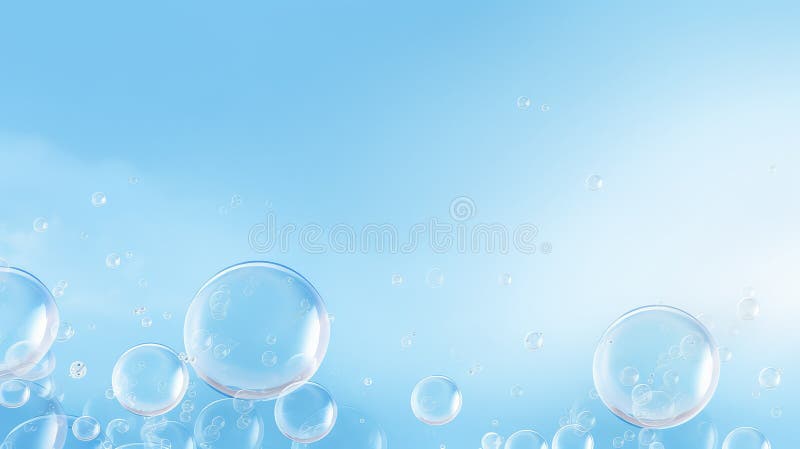 Depth Light Blue Bubble Background Stock Illustration - Illustration of ...