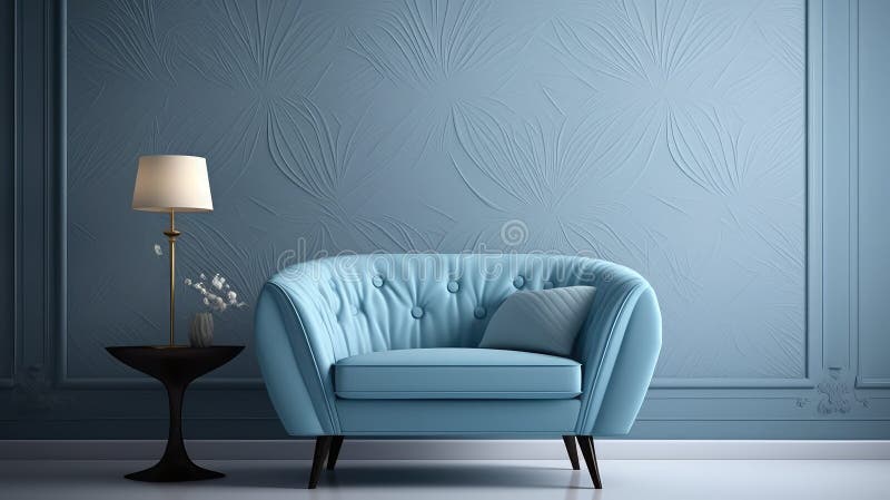 Depth Light Blue Wall Paper Stock Illustration - Illustration of subtle ...