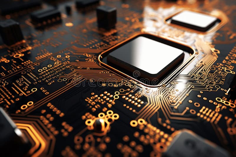 An in-depth Look at an Electronic Circuit Board, Showcasing Its Many ...