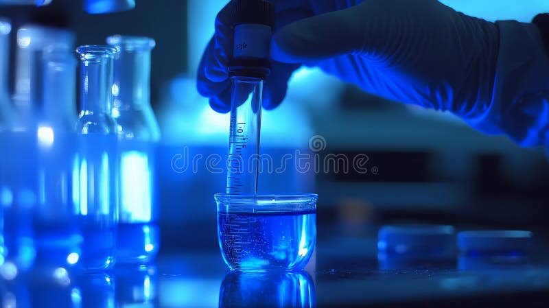 An in-depth Look at a Scientist Conducting Experiments in a High-tech ...