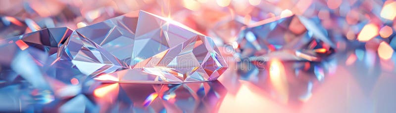 Depth and Luxury Unleashed: Geometric Crystal Kaleidoscope with Vivid ...