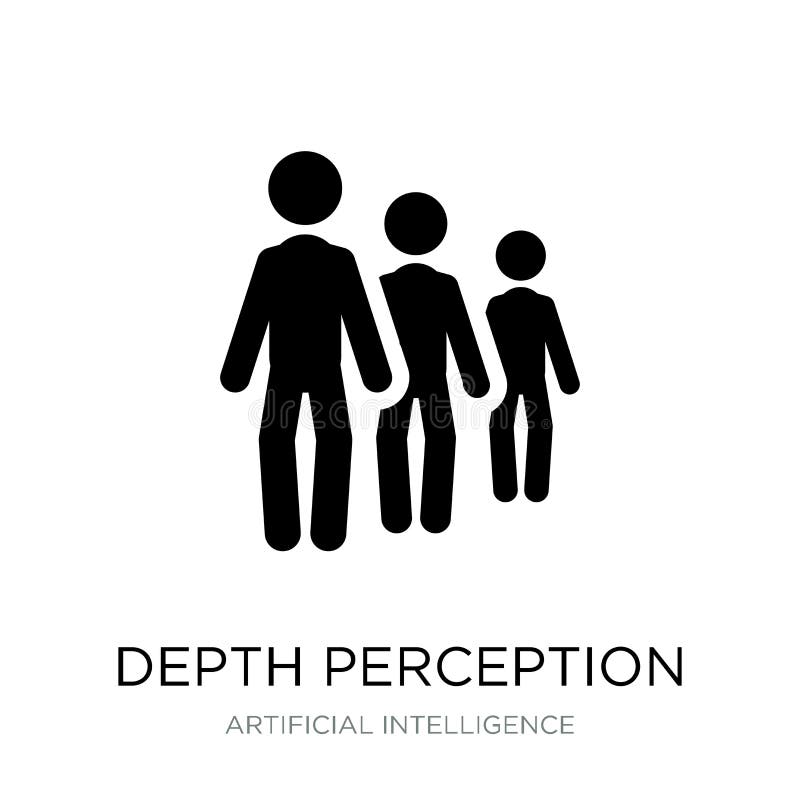 Depth Perception Icon in Trendy Design Style. Depth Perception Icon ...