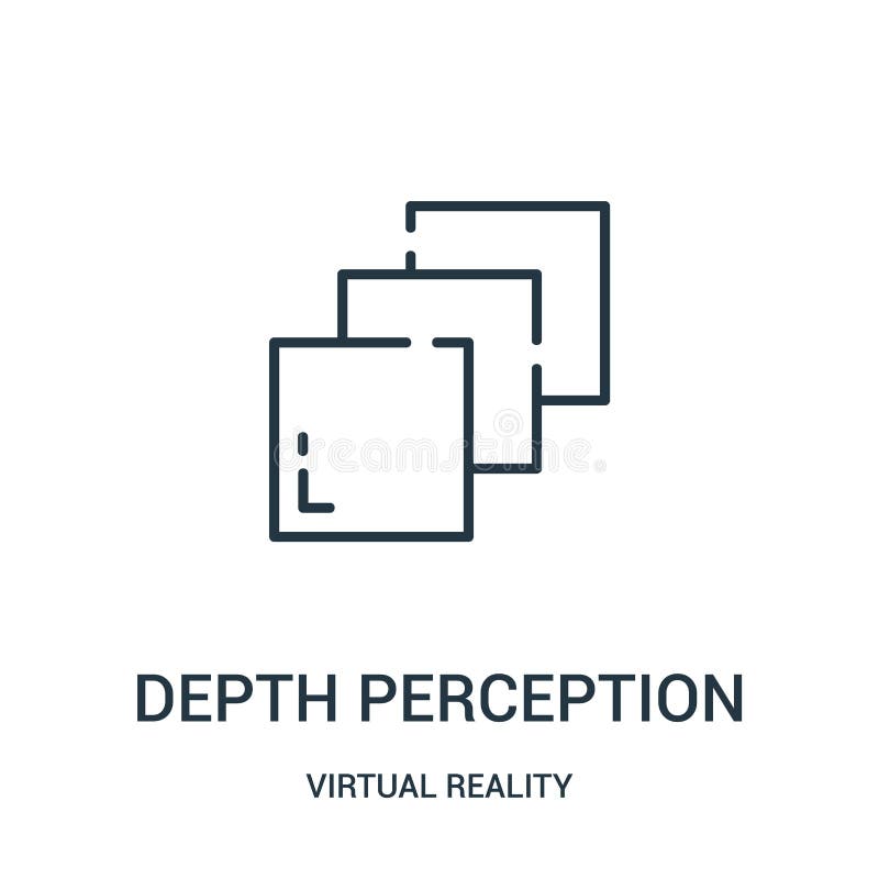 Depth Perception Icon Vector from Virtual Reality Collection. Thin Line ...