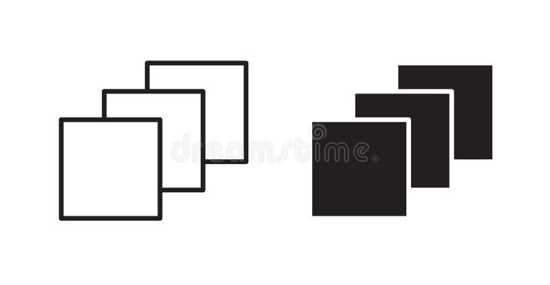 Depth Perception Thin Line Vector Icon Set Stock Vector - Illustration ...