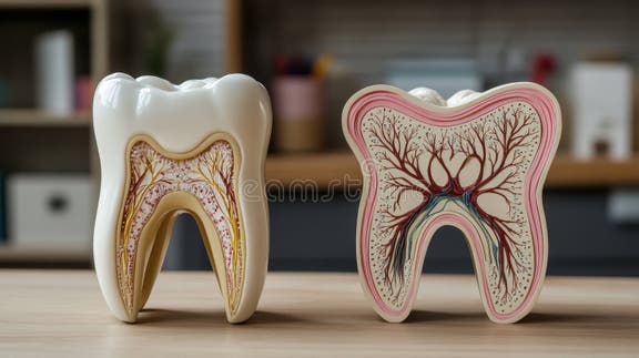 In-Depth Scientific Diagram of a Human Teeth Cross Section Stock Image ...
