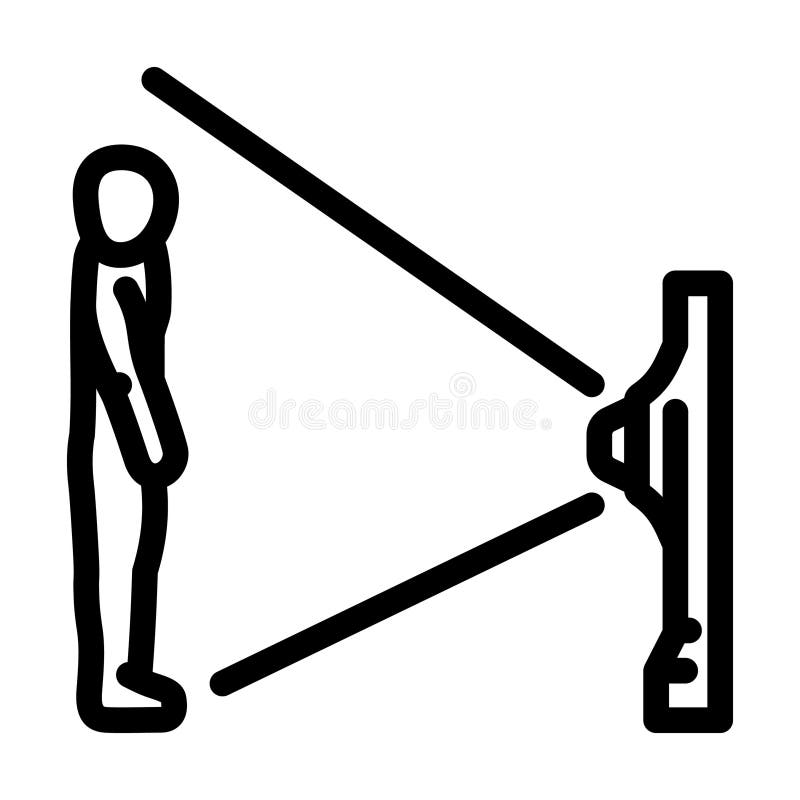 Depth Sensor Augmented Reality Line Icon Vector Illustration Stock ...