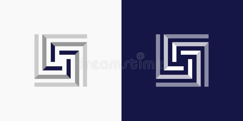 Depth Spiral Square Logo Design. Stock Illustration - Illustration of ...