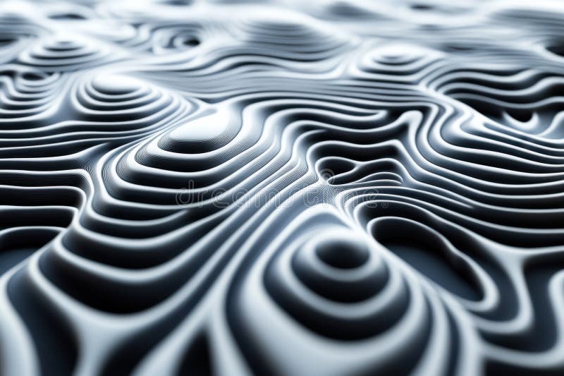 Depth and Texture of a Black and White Abstract Design in Intricate ...