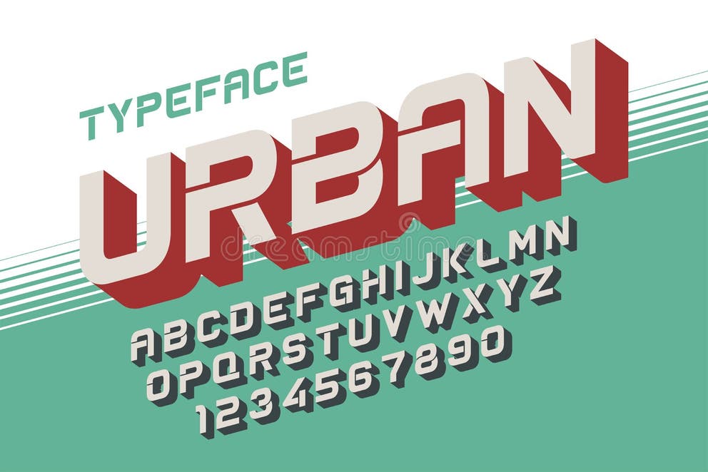 The Depth Vector Decorative Font Design, Alphabet, Typeface, Typography ...