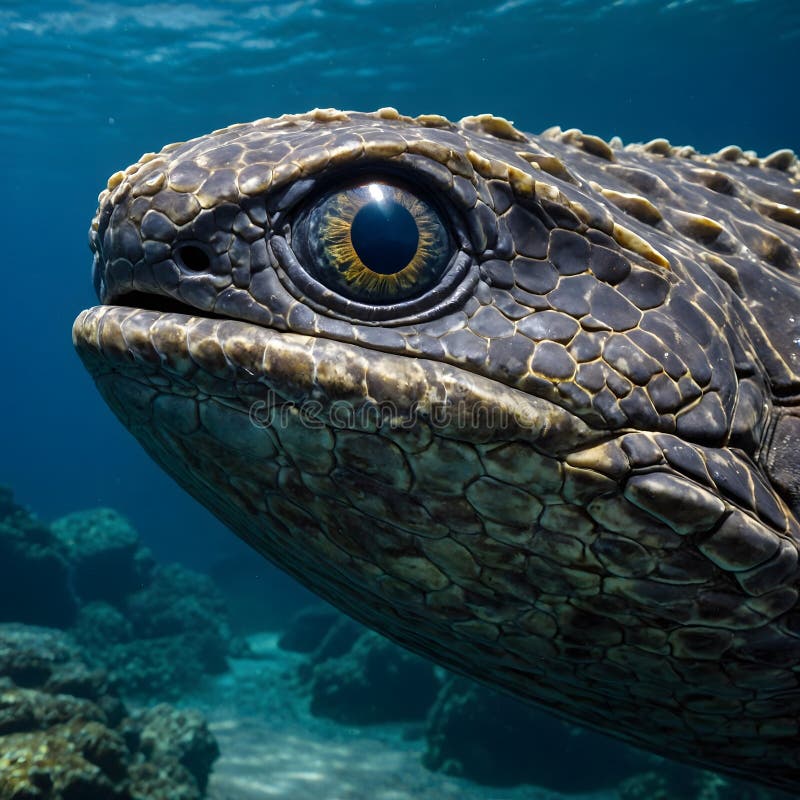 Into the Depths: a Close-Up of the Ichthyosaur S Sharp Vision and Sleek ...