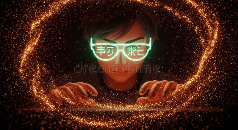 In the Depths of the Night, a Midnight Coder Becomes Fully Absorbed in the Enchanting World of ...