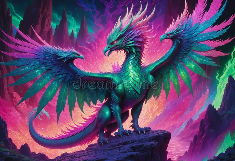 In the Depths of a Ravishing Wild Quantum Realm Stock Illustration ...