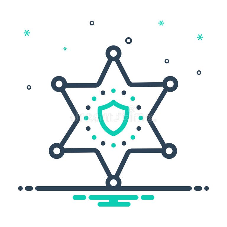 Mix Icon for Deputy, Sheriff and Badge Stock Vector - Illustration of ...