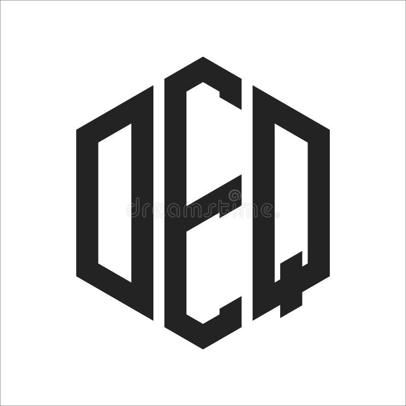 DEQ Logo Design. Initial Letter DEQ Monogram Logo Using Hexagon Shape ...