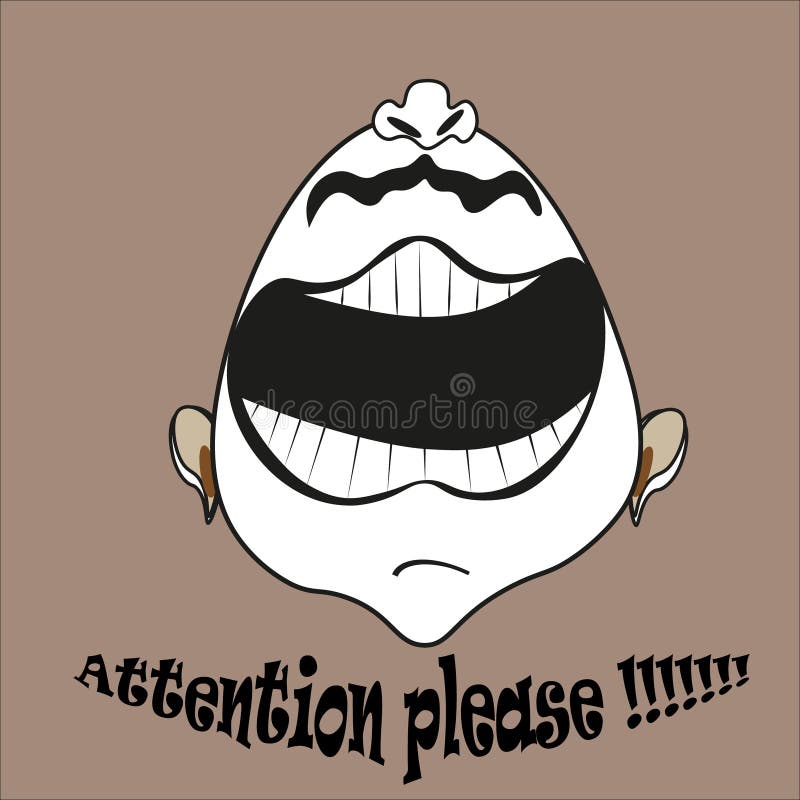 Der Aufmerksamkeit Illustration Bitte Vektor Abbildung - Illustration ...