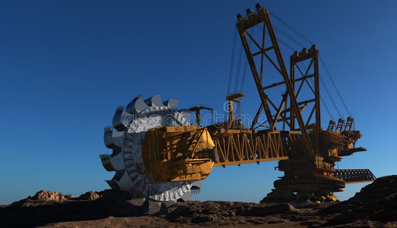 Der Bagger stock abbildung. Illustration von riesig, industriell - 30945011