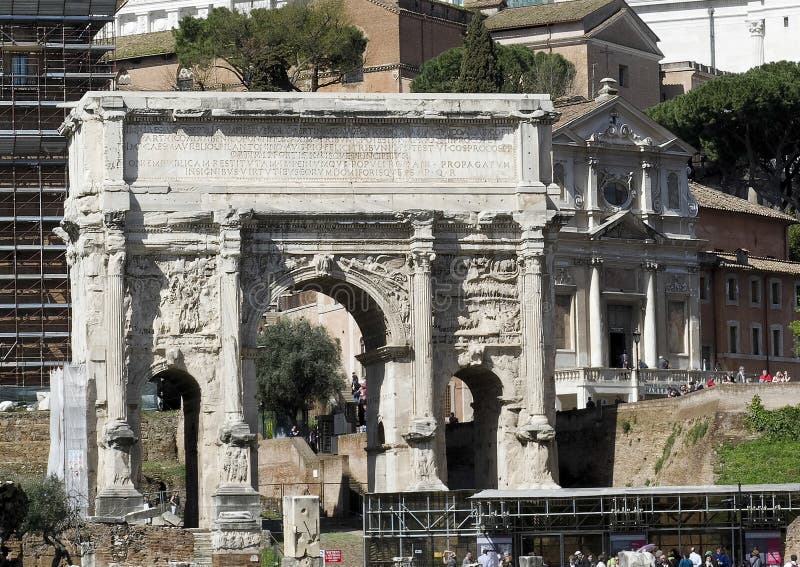 Der Bogen von Titus, Rom redaktionelles foto. Bild von aufgerichtet ...