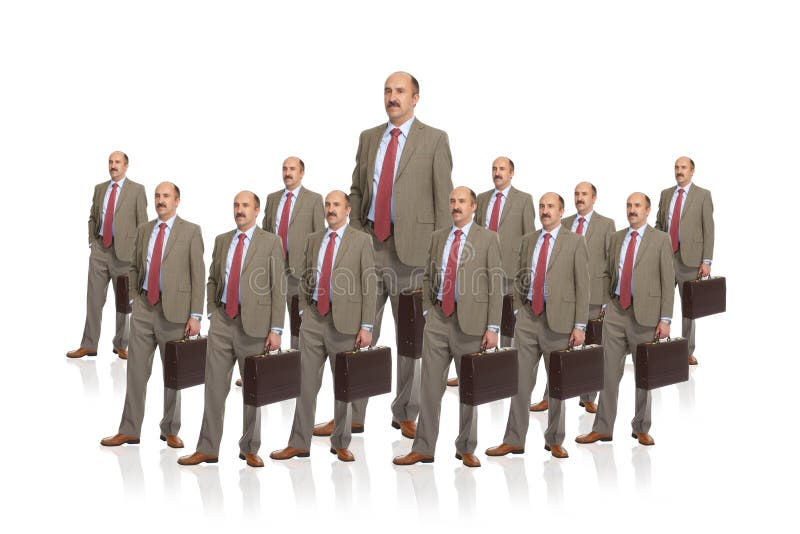 Der Chef und die Menge stockfoto. Bild von riesig, geschäftsmann - 32262042