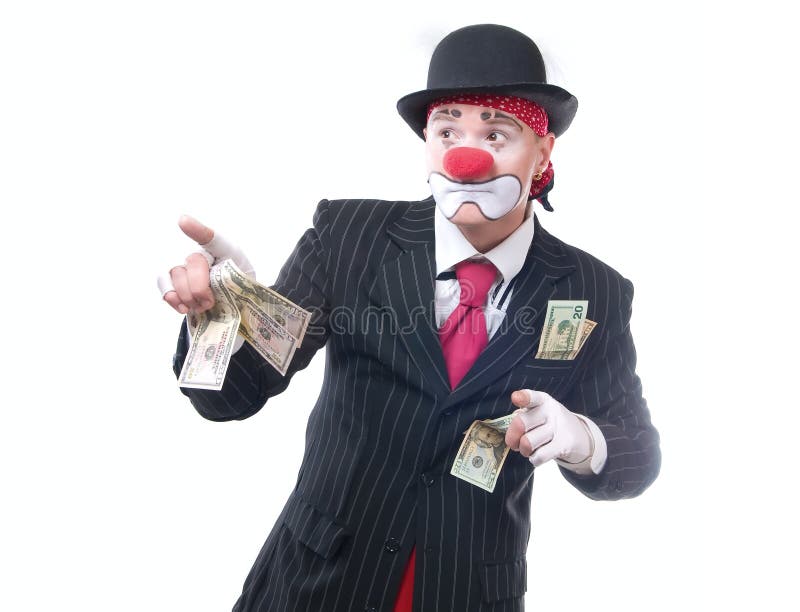 Der Clown stockfoto. Bild von harlekin, seltsam, schauspieler - 13509224