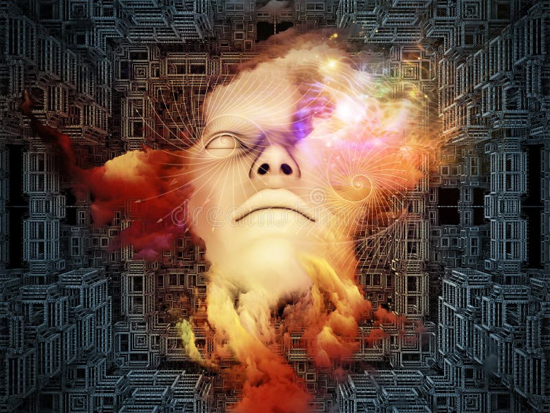 Der Denker stock abbildung. Illustration von fraktal - 35849193