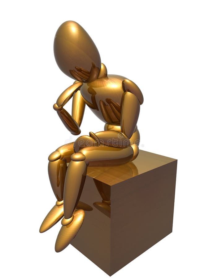 Die Statue Der Denker Vektorzeichnung Redaktionelles Foto ...