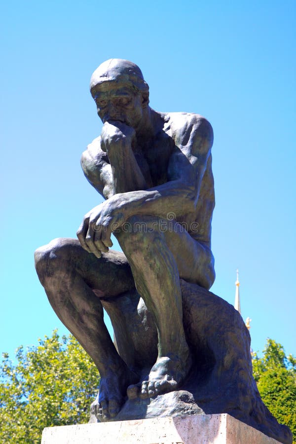 Denkender Mann - Der Denker Durch Rodin Redaktionelles Foto - Bild von ...