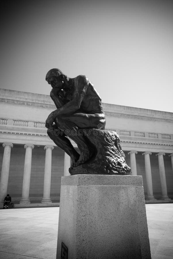 Der Denker durch Rodin redaktionelles bild. Bild von skulptur - 3294960