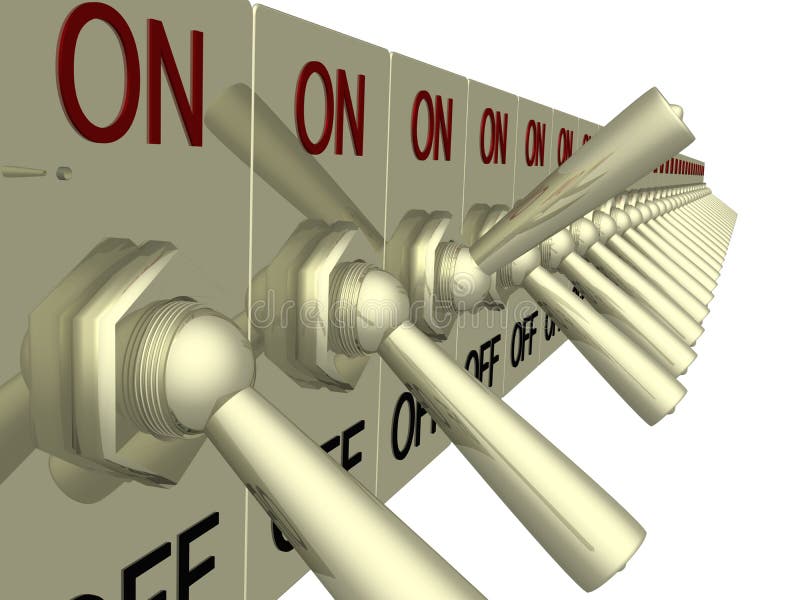 Der elektrische Schalter stock abbildung. Illustration von auszug - 2469946