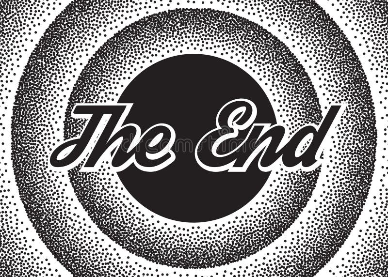 Der Ende Screensaver in Retro- Stypple Art Vektor Abbildung ...