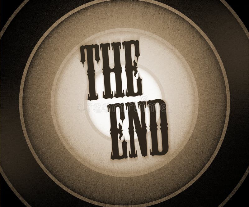 Der Enden-Hintergrund stock abbildung. Illustration von getrennt - 26036618