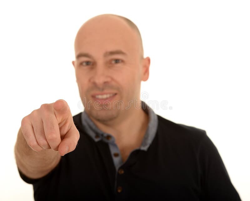 Der Finger Des Mannes, Der Auf Sie Zeigt Stockbild - Bild von finger ...