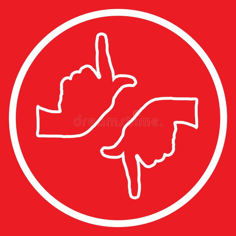 Der Handpunkt auf und ab vektor abbildung. Illustration von unten ...