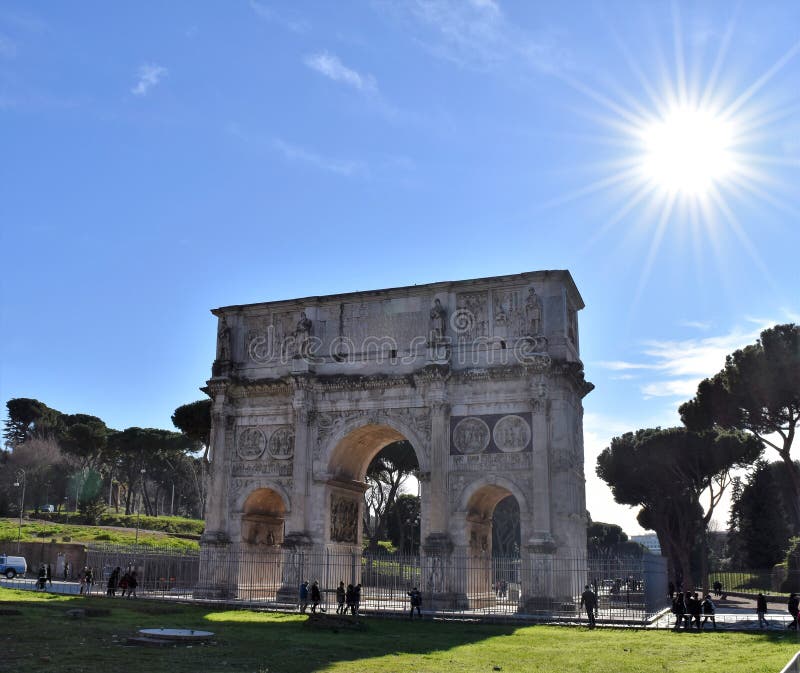 Der Konstantinsbogen stockbild. Bild von europa, konstantin - 68592587