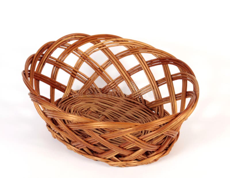 Der Korb stockfoto. Bild von braun, aufbau, getrennt - 46019556