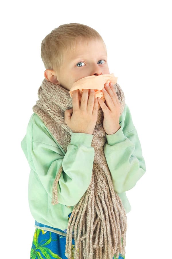 Der kranke Junge stockbild. Bild von krankheit, grippe - 11775991