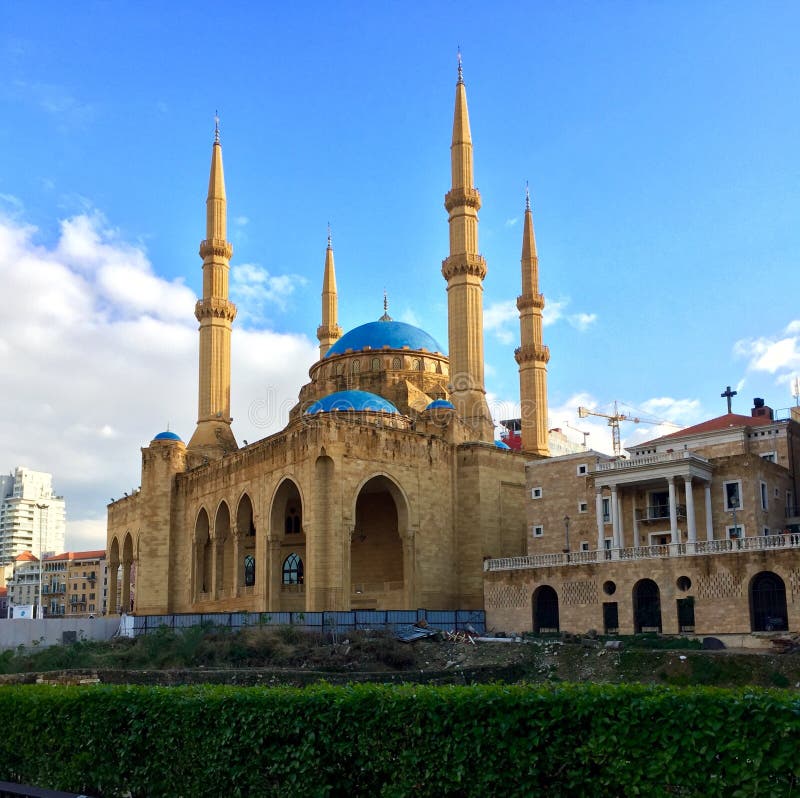 Der Libanon, Beirut, Mohammad Al-Amin Mosque Und Kirche Stockfoto ...