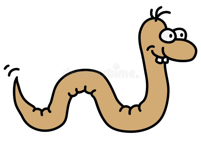Der lustige kleine Wurm vektor abbildung. Illustration von made - 110373817