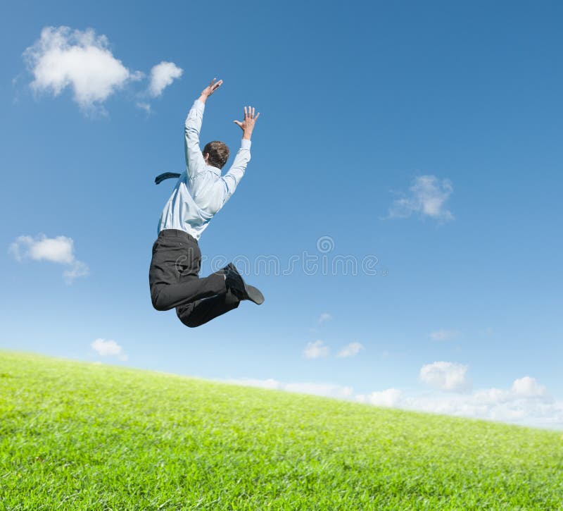 Stuhl und springender Mann stockfoto. Bild von klage - 11523116