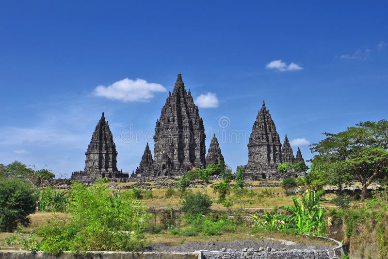Prambanan-Tempel Auf Java-Insel, Indonesien Stockbild - Bild von reise ...