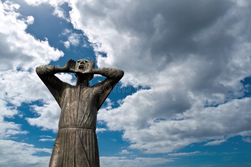 Der Rufer Statue, Berlin editorial photo. Image of dramatic - 24672751