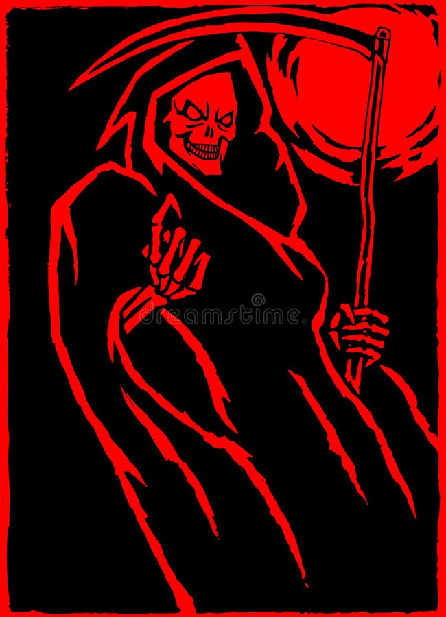 Der Sensenmann Auch Im Corel Abgehobenen Betrag Vektor Abbildung ...