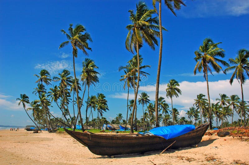 Der Strand von Goa-Indien. stockbild. Bild von asien, landschaft - 5385363