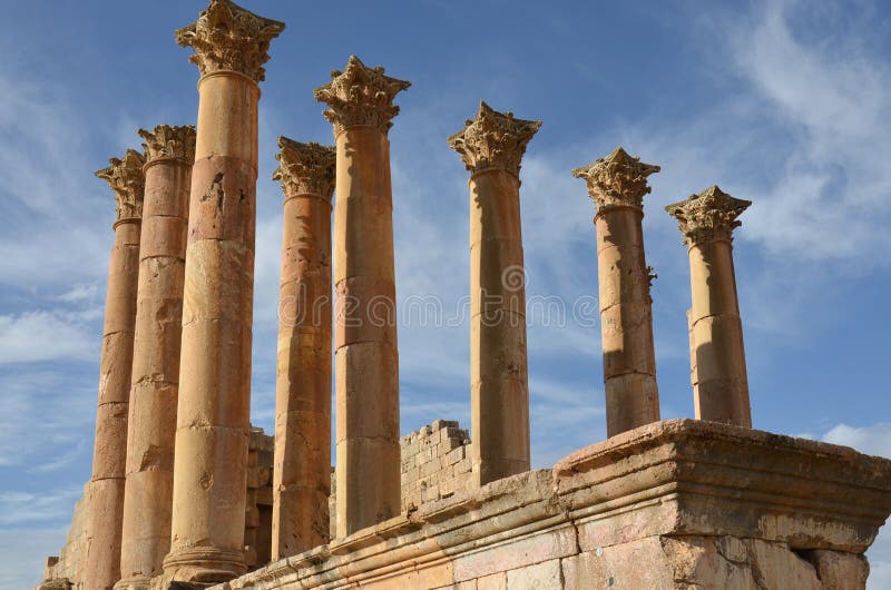 Der Tempel Der Artemis, Jerash Stockbild - Bild von stein, artemis ...